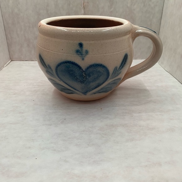 Dining | Shadowlawn Stoneware Pottery Large Coffee Cup Mug Blue Heart ...